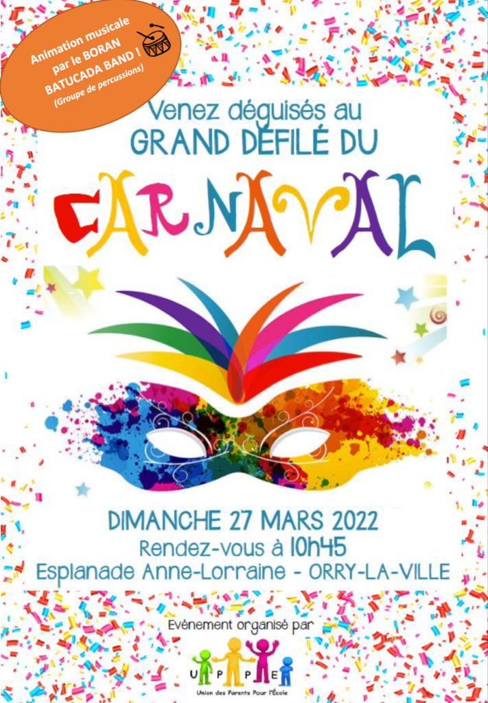 LE CARNAVAL DE DIMANCHE AU RYTHME DU BORAN BATUCADA BAND ! – UPPE